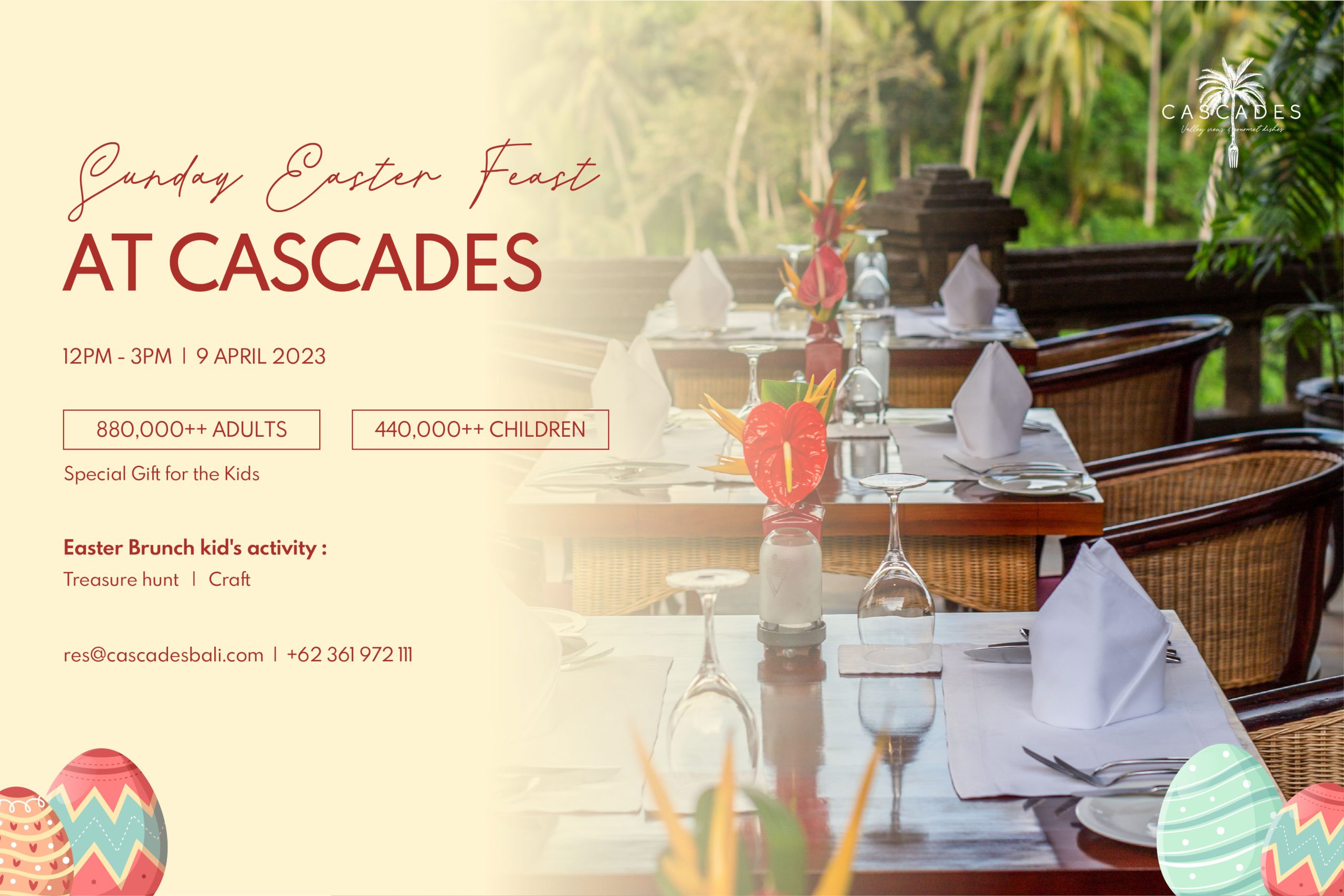 Easter Sunday Lunch - Easter Sunday Feast | CasCades Restaurant